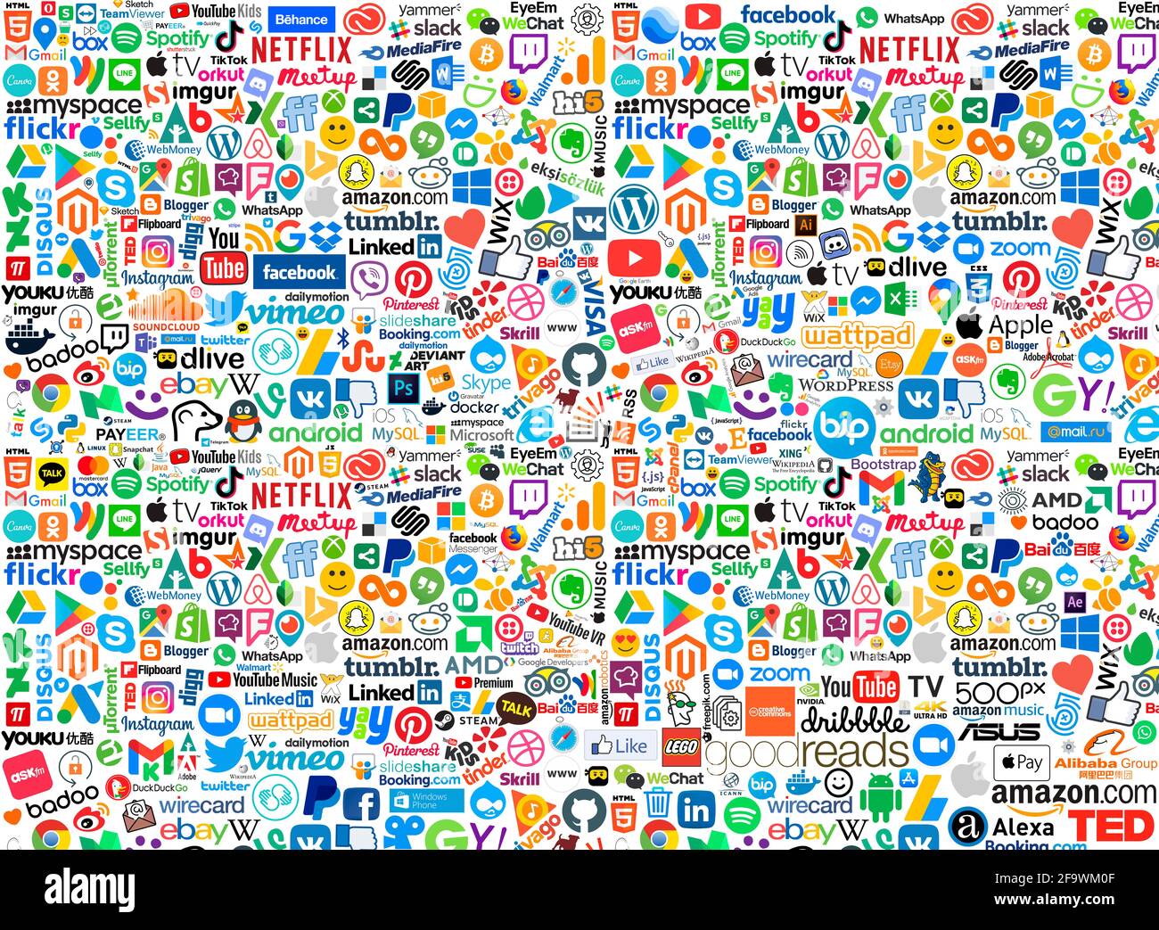 social media, social network background design Stock Photo - Alamy