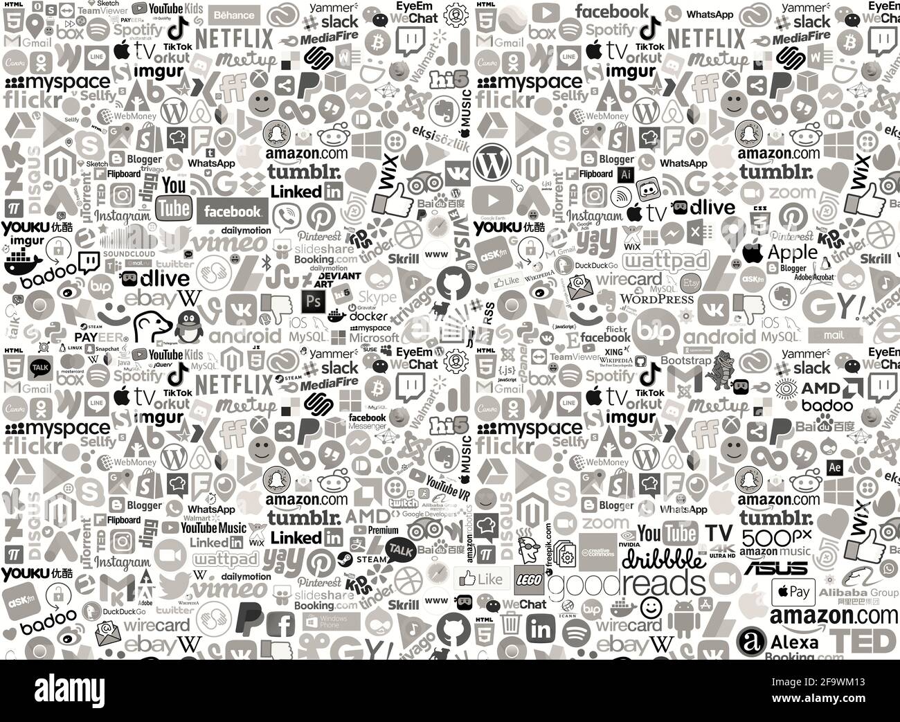 social media, social network background design Stock Photo - Alamy