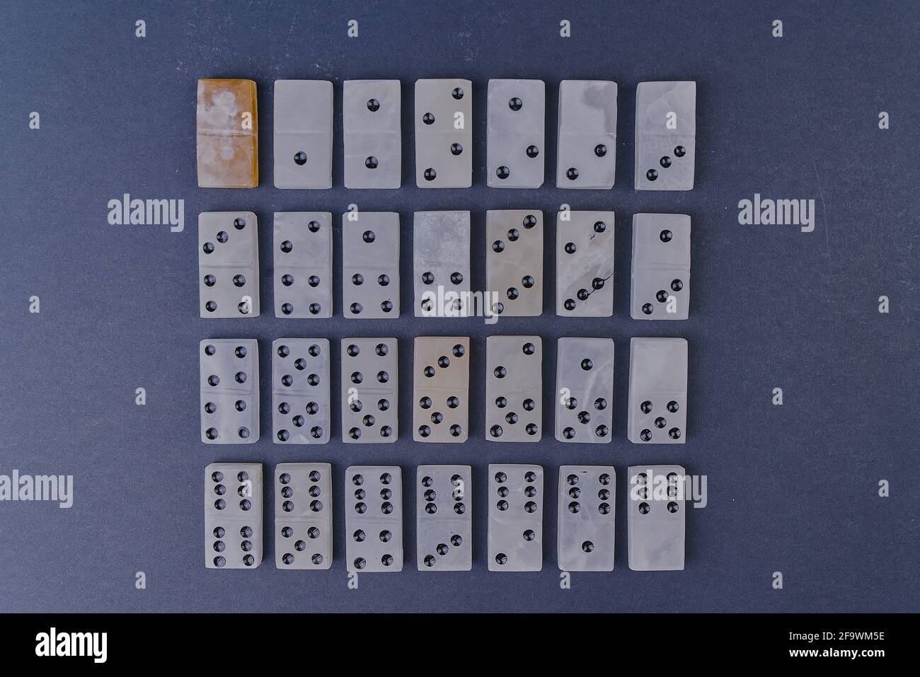 Domino pieces of marble material Stock Photo - Alamy