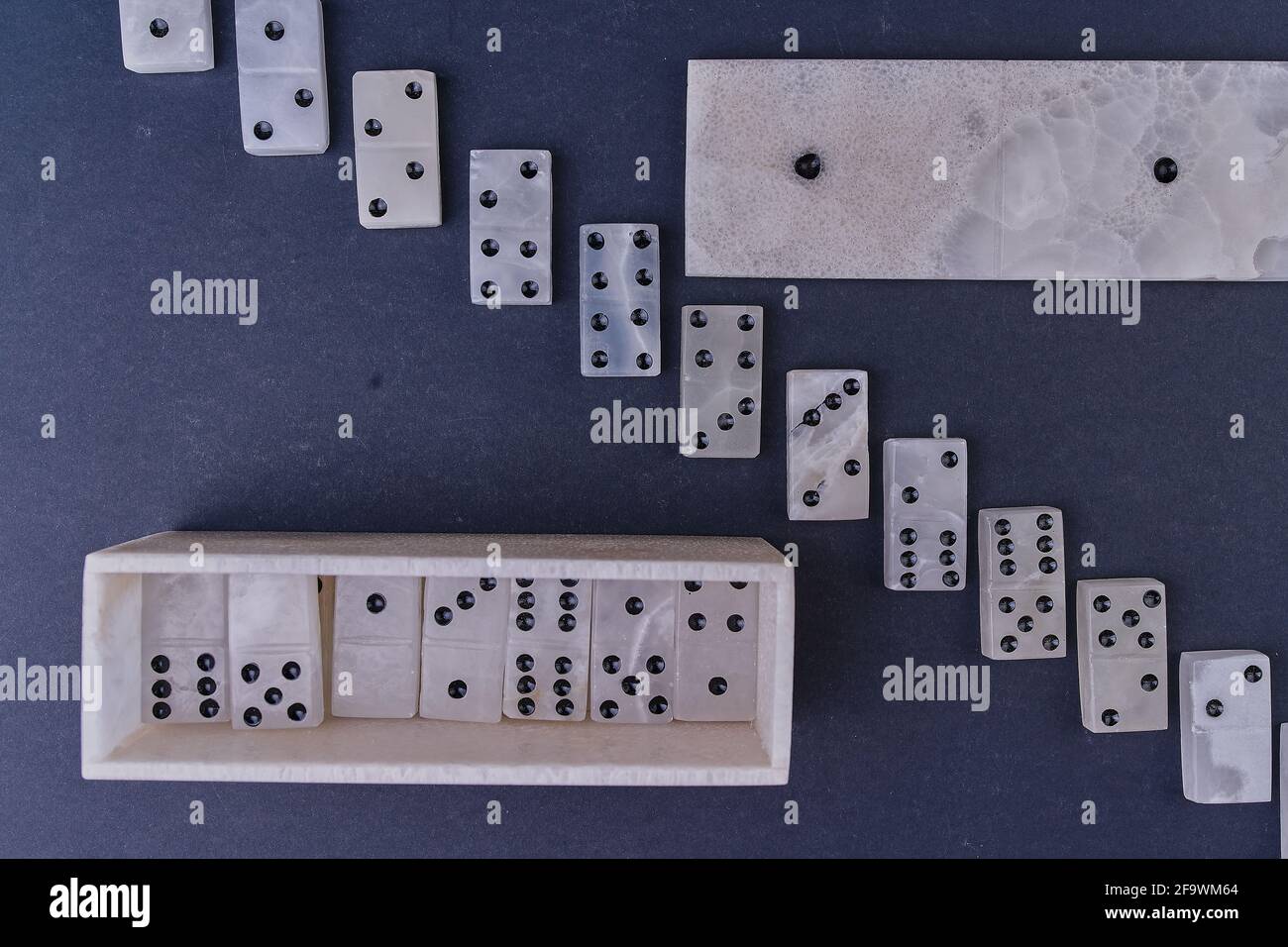 Domino pieces of marble material Stock Photo - Alamy
