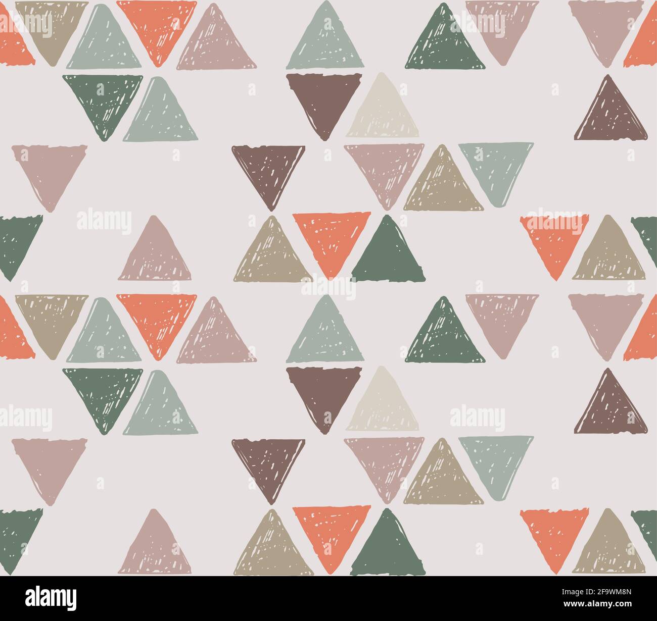 Triangle hand made seamless pattern. Vector illustration Stock Vector ...