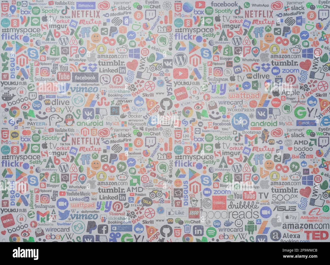 social media, social network background design Stock Photo - Alamy