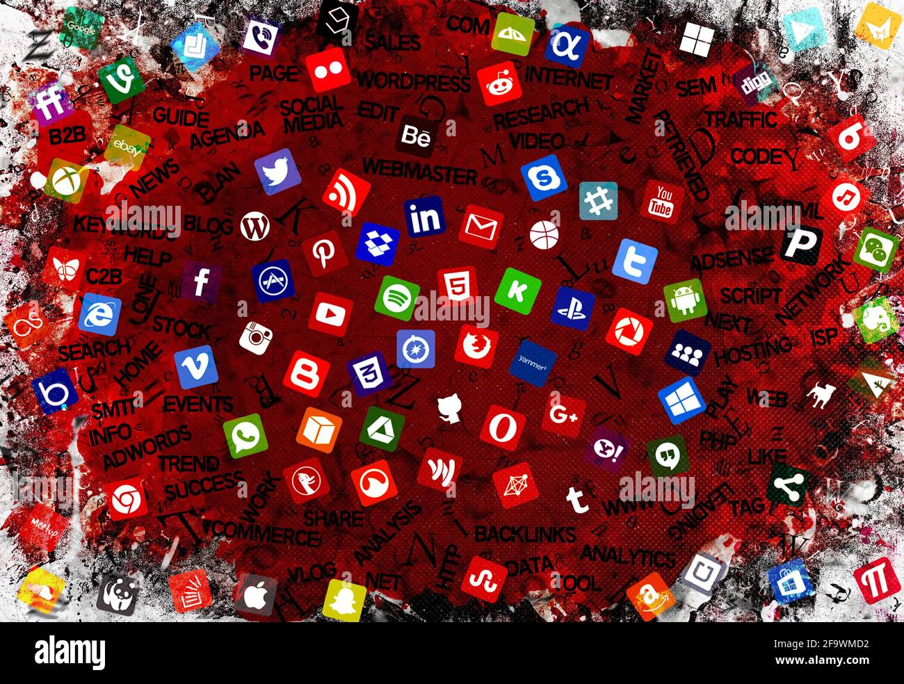 social media, social network background design Stock Photo - Alamy
