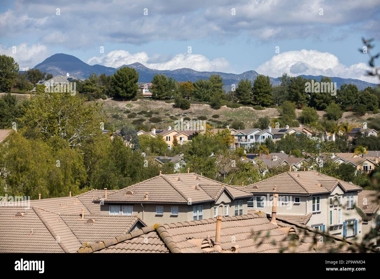 Daytime aerial view of the city of Coto de Caza, California, USA Stock ...