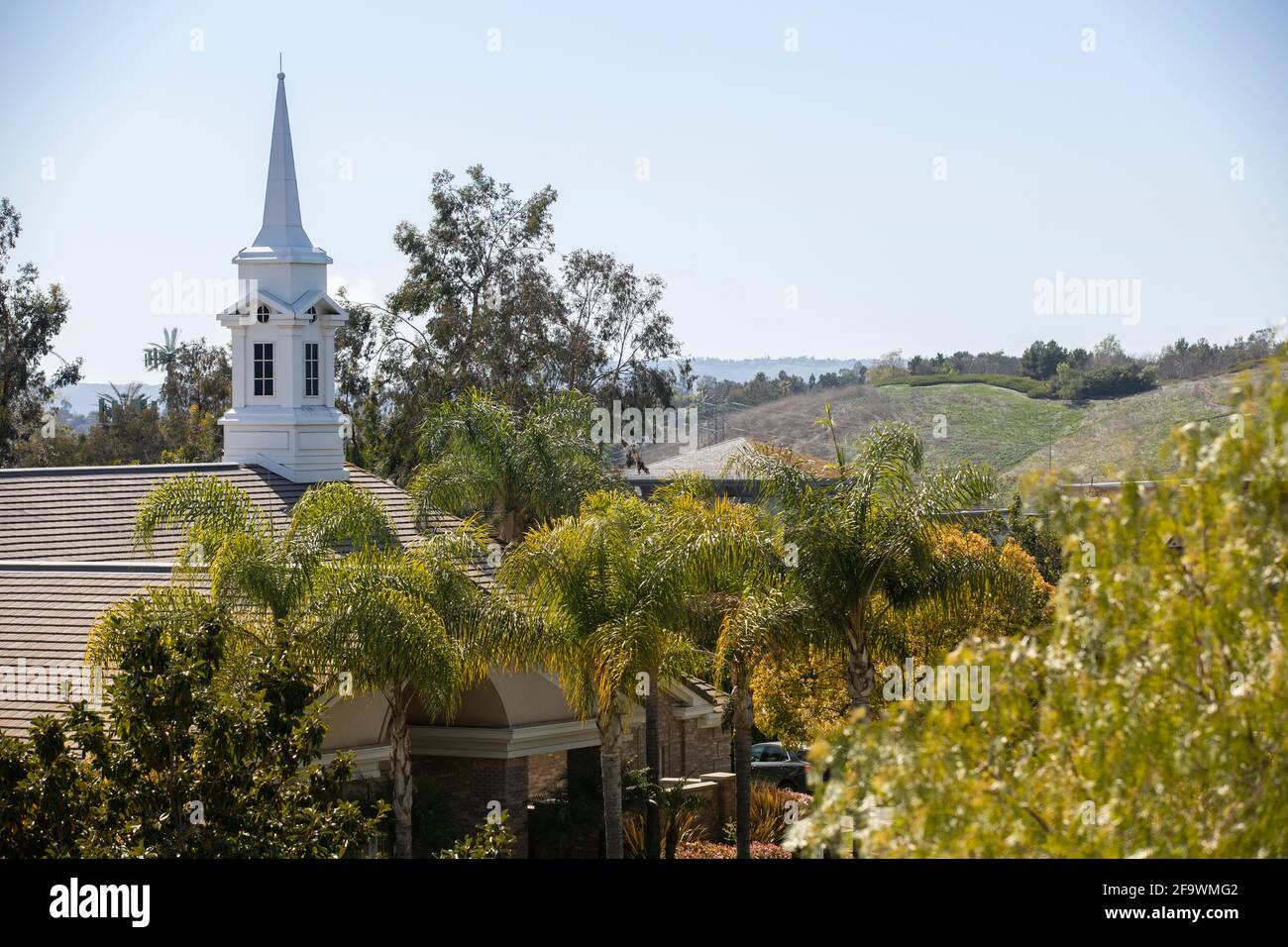 Late afternoon view of the downtown skyline of Rancho Santa Margarita ...