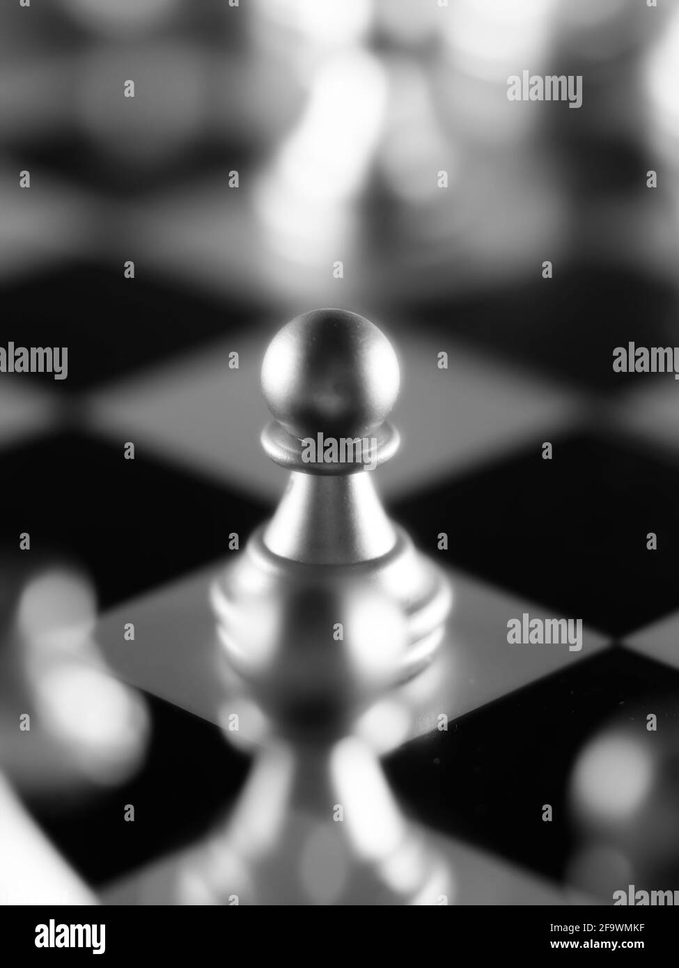 Grayscale closeup shot of chess figures Stock Photo - Alamy