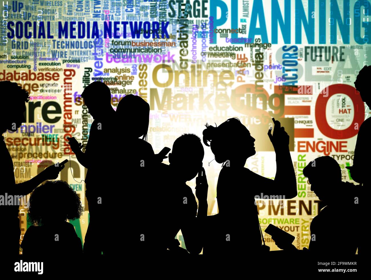 social media, social network background design Stock Photo - Alamy