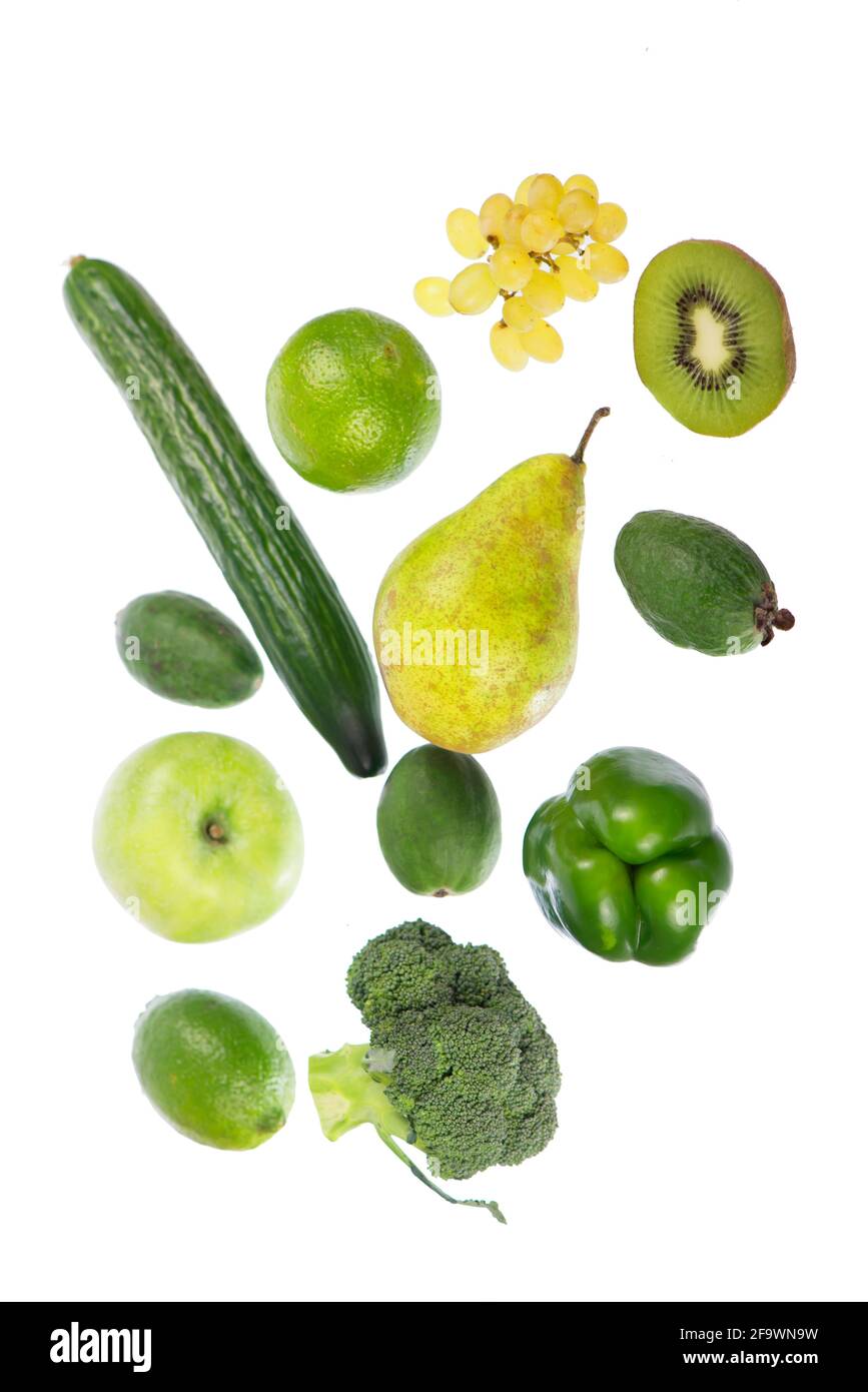 fresh vegetables with leaves isolated on white background Stock Photo ...