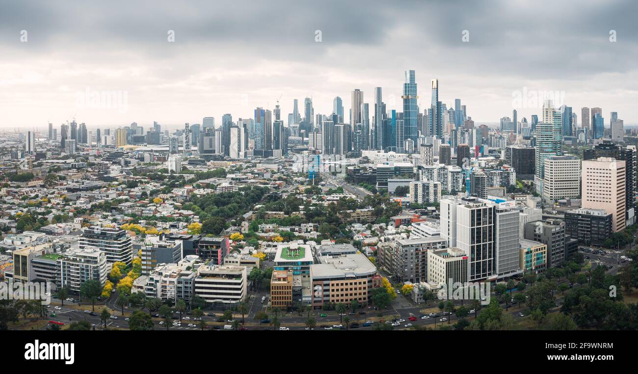 Melbourne sunset panorama australia hi-res stock photography and images ...