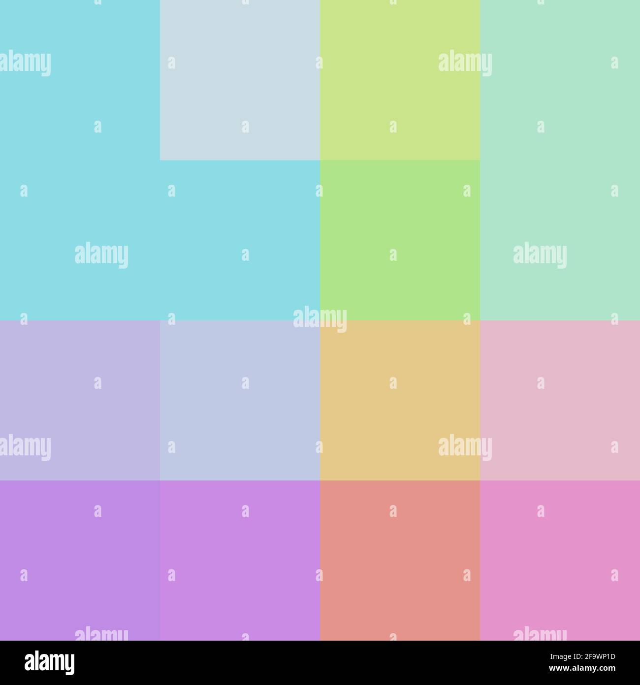 2D illustration of squares with rainbow colors - pixelated colorful ...