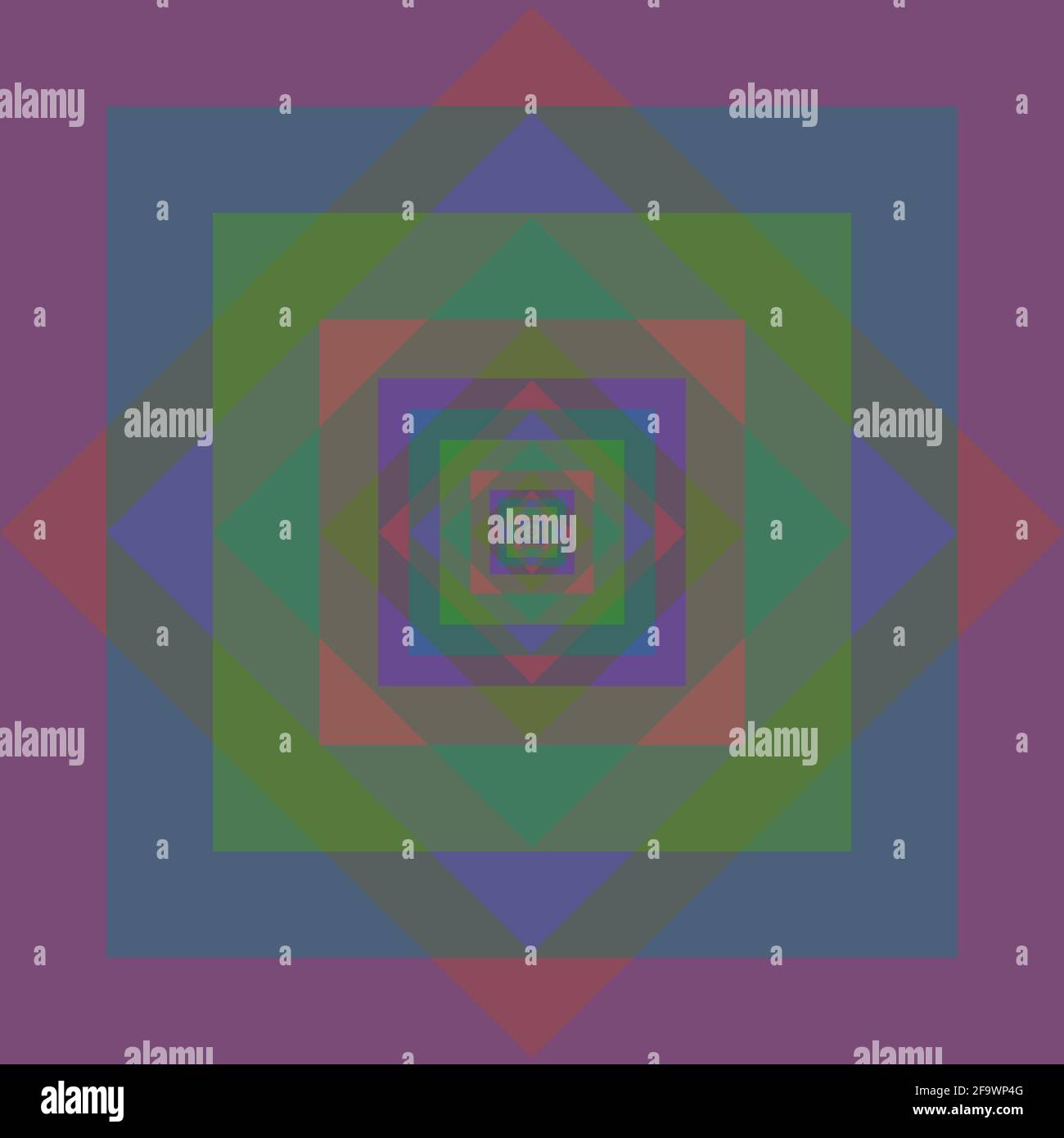 2D illustration of colorful patterns of squares and triangles ...
