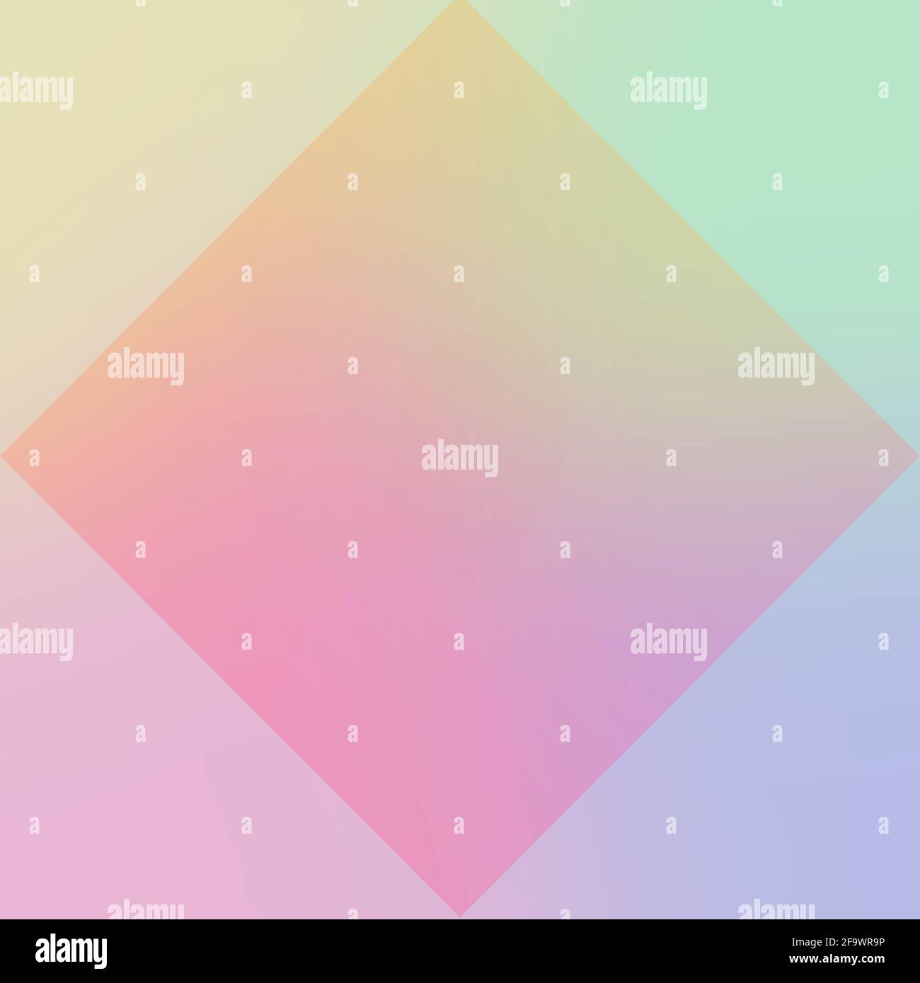 Colorful 2D digital artwork of a pink and orange gradient rhombus shape ...