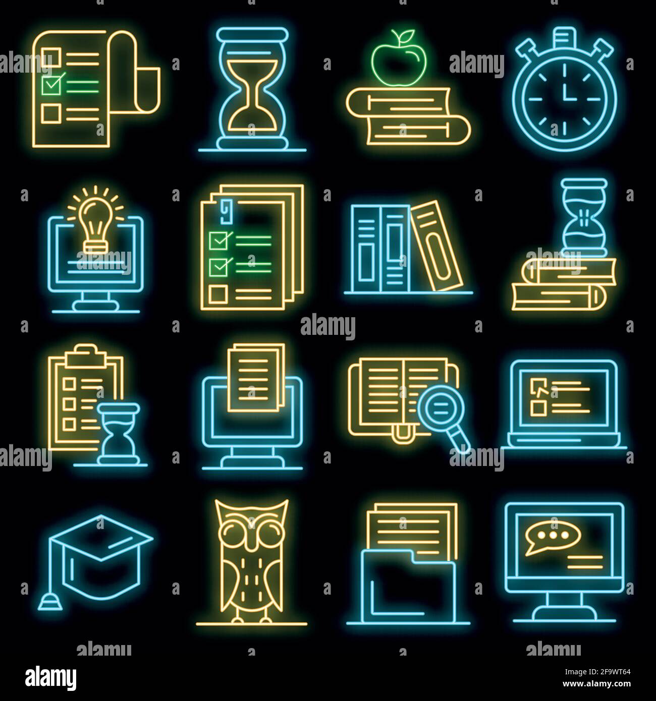 Preparation for exams set. Outline set of preparation for exams vector ...