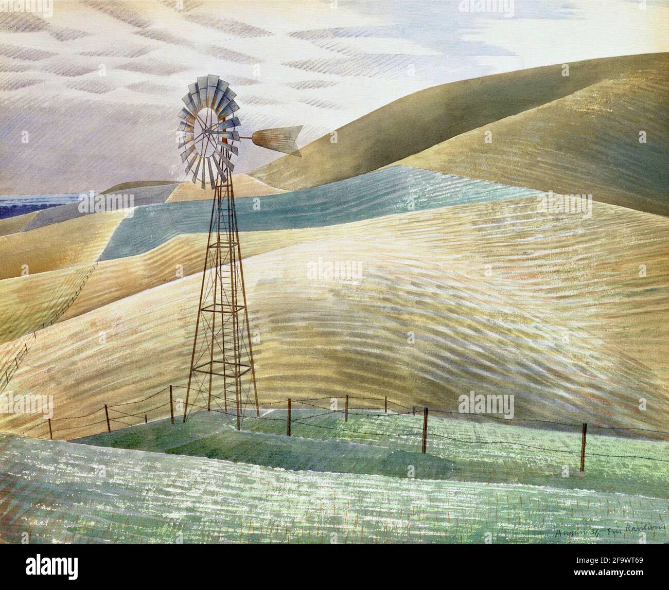 Eric ravilious south downs hi-res stock photography and images - Alamy