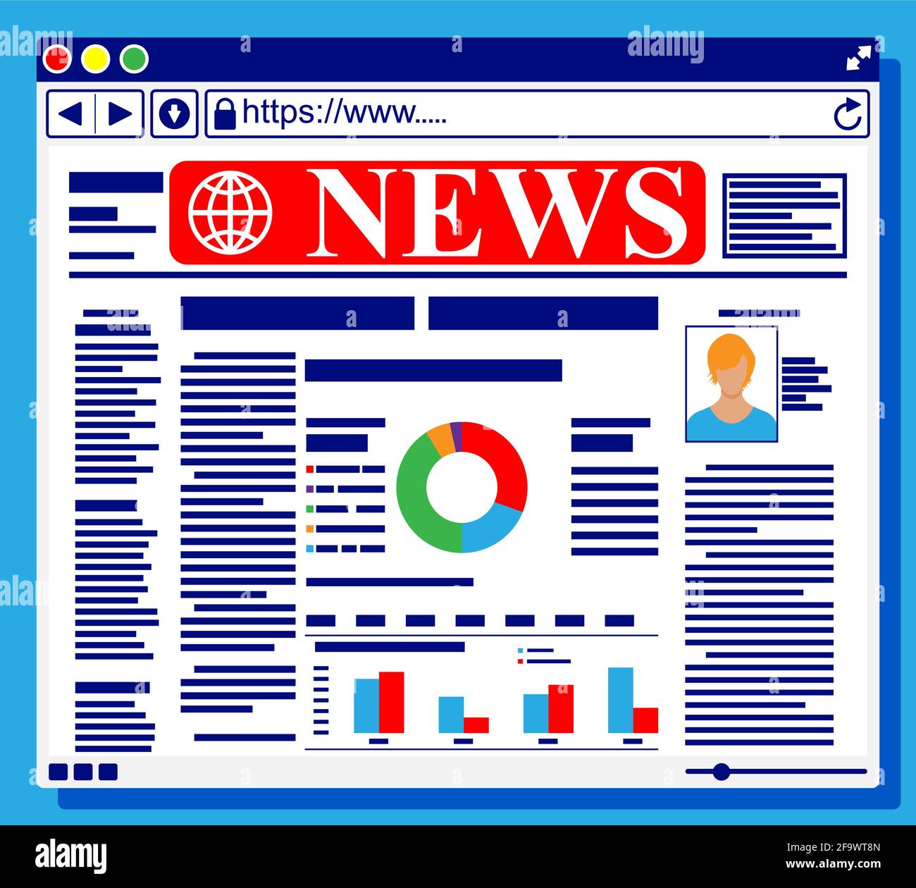 Online business news graph Stock Vector Images - Alamy
