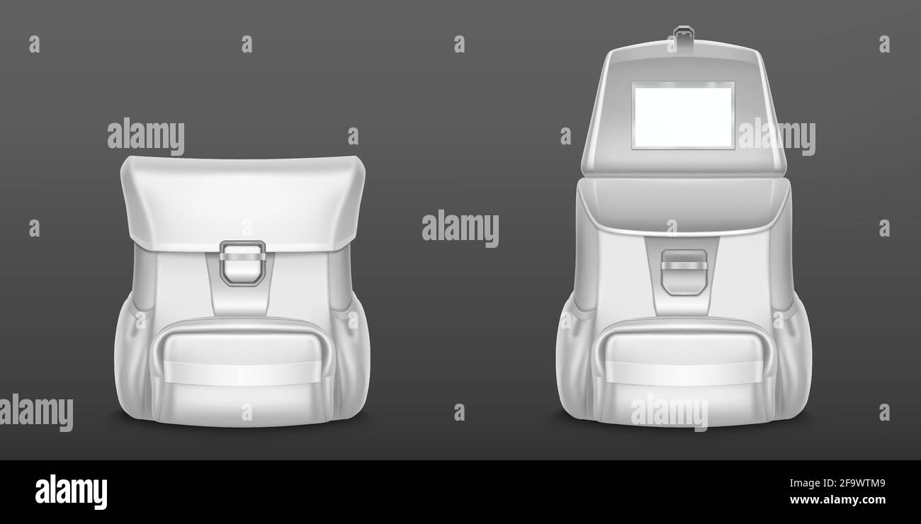 Open satchel white background Stock Vector Images - Alamy