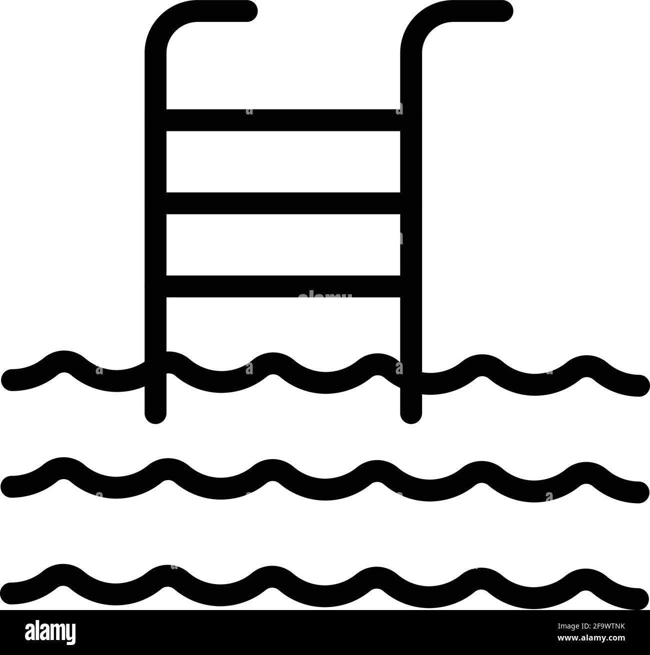 Swimming pool icon. Outline Swimming pool vector icon for web design ...