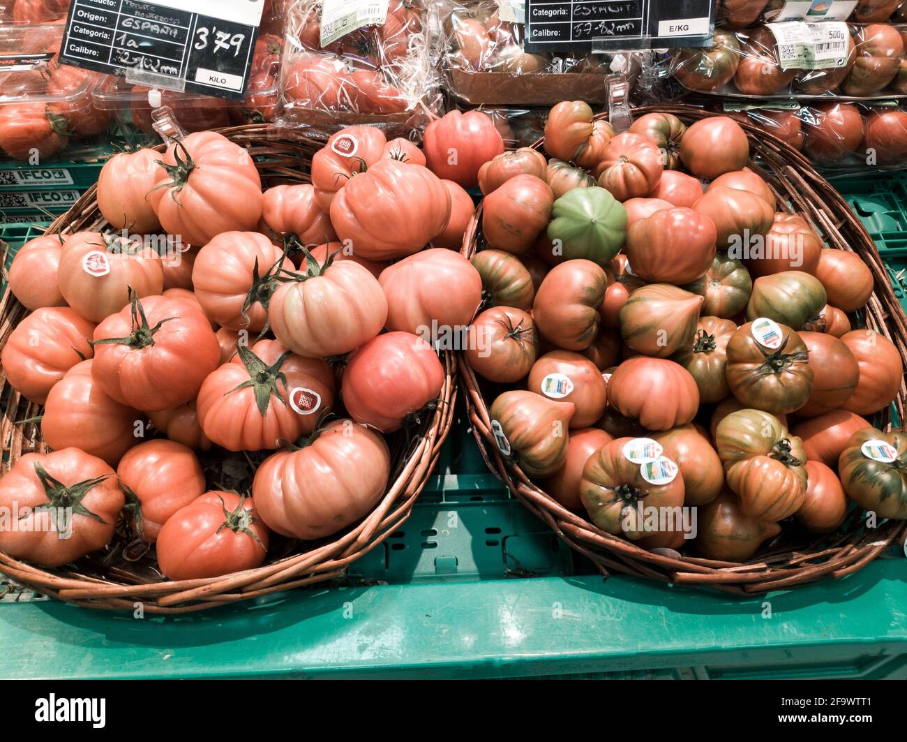 CADIZ, SPAIN - Apr 17, 2021: Fruits and vegetables in a spanish ...