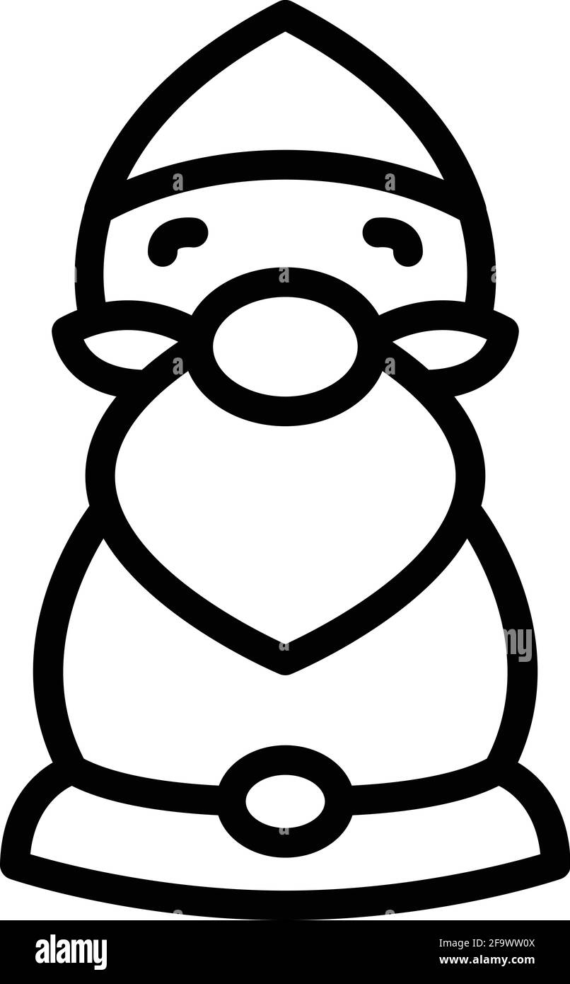 Farm gnome icon. Outline Farm gnome vector icon for web design isolated ...