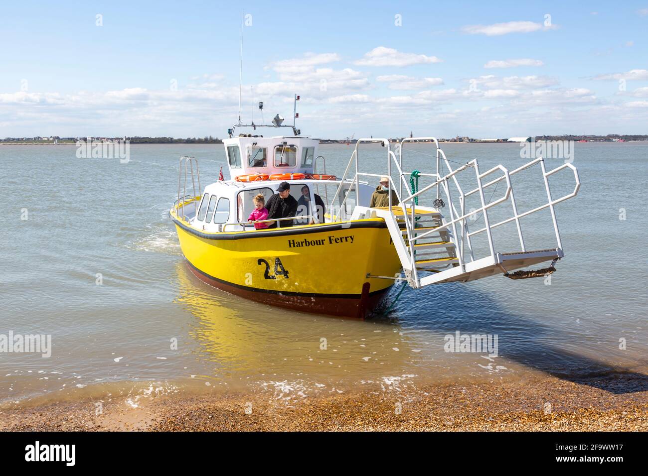 Harbour ferry boat at Port of Felixstowe, Suffolk, England, UK Stock ...