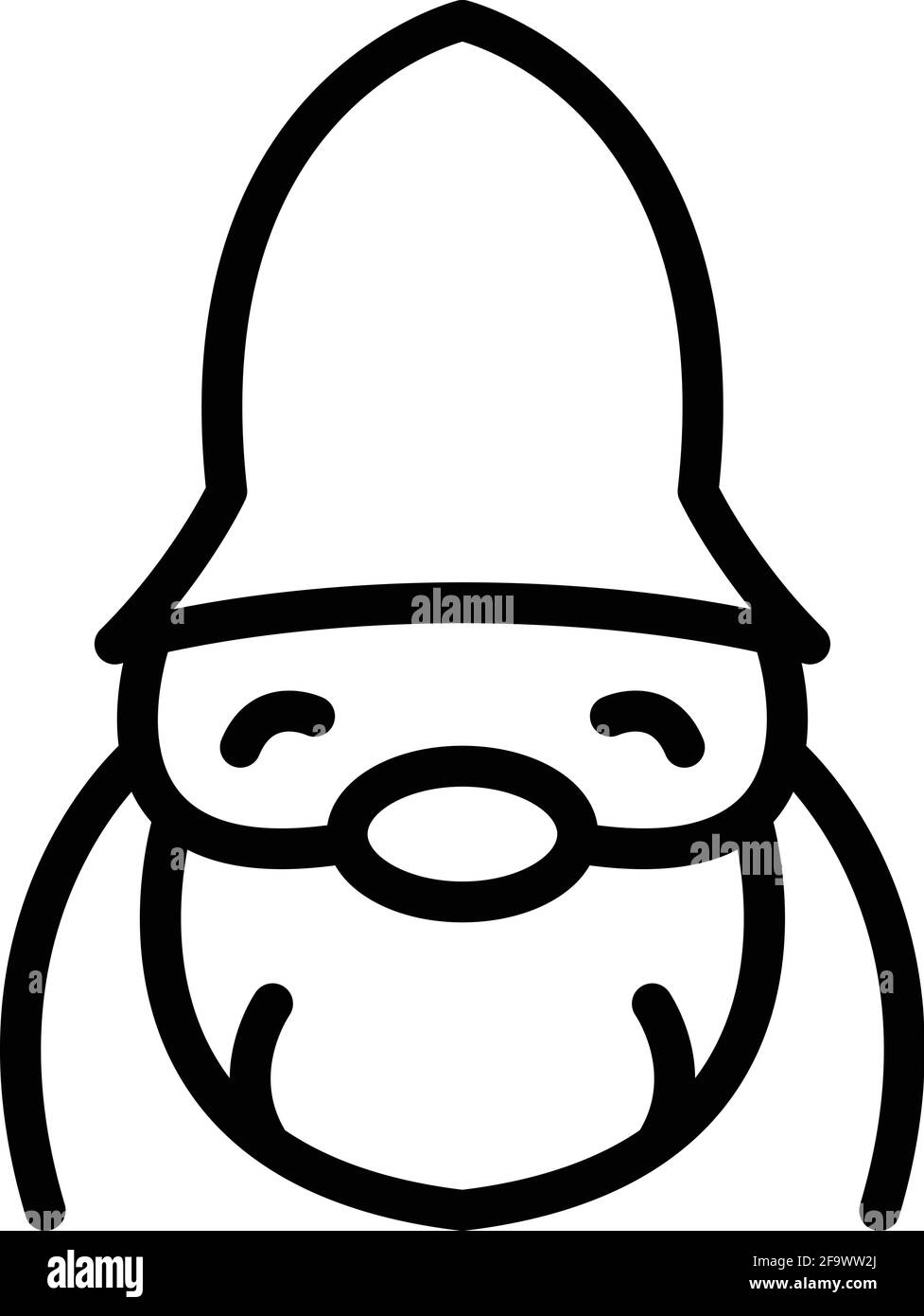 Dwarf icon. Outline Dwarf vector icon for web design isolated on white ...