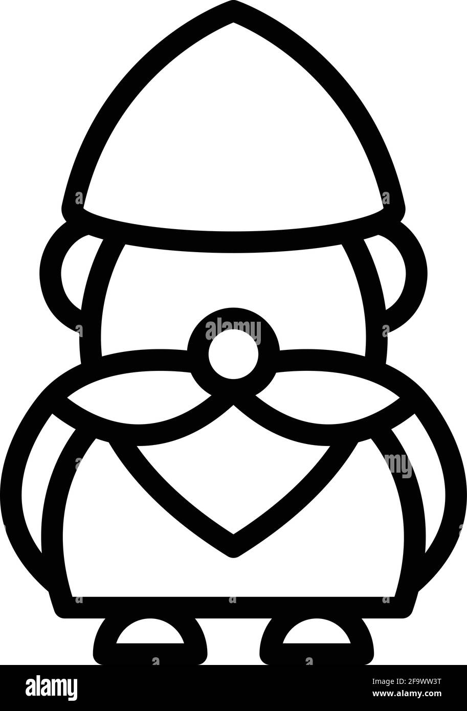 Statue gnome icon. Outline Statue gnome vector icon for web design ...