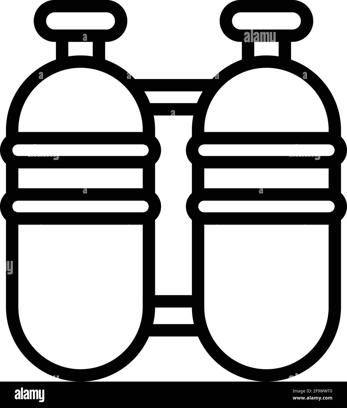 Diving tank icon. Outline Diving tank vector icon for web design ...