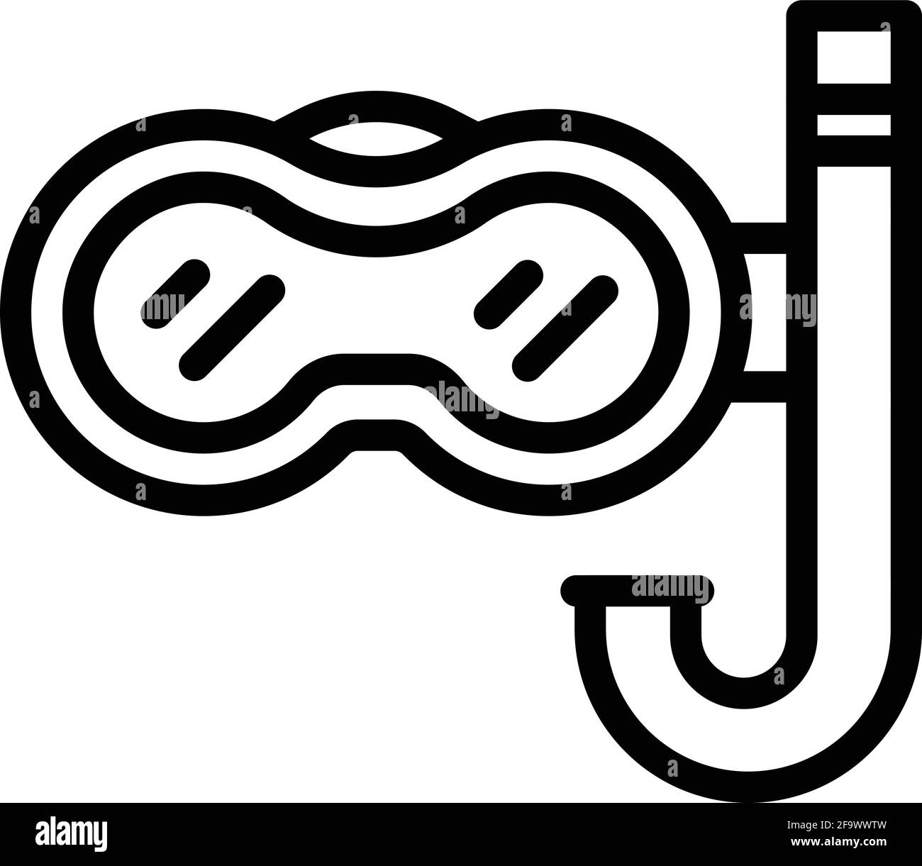 Diving equipment icon. Outline Diving equipment vector icon for web ...