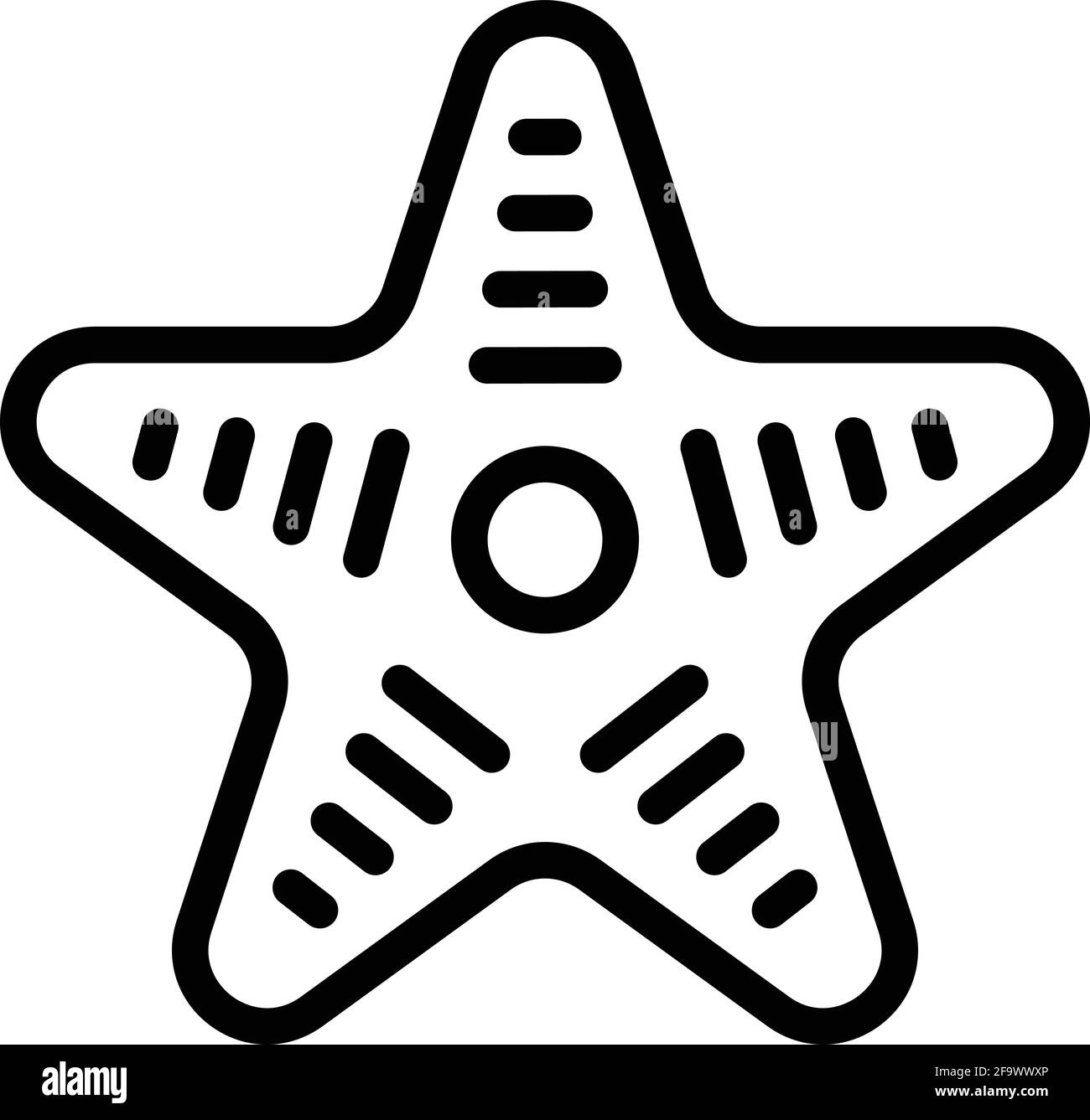Sea star icon. Outline Sea star vector icon for web design isolated on ...