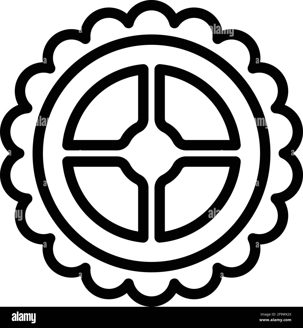 Car clutch icon. Outline Car clutch vector icon for web design isolated ...