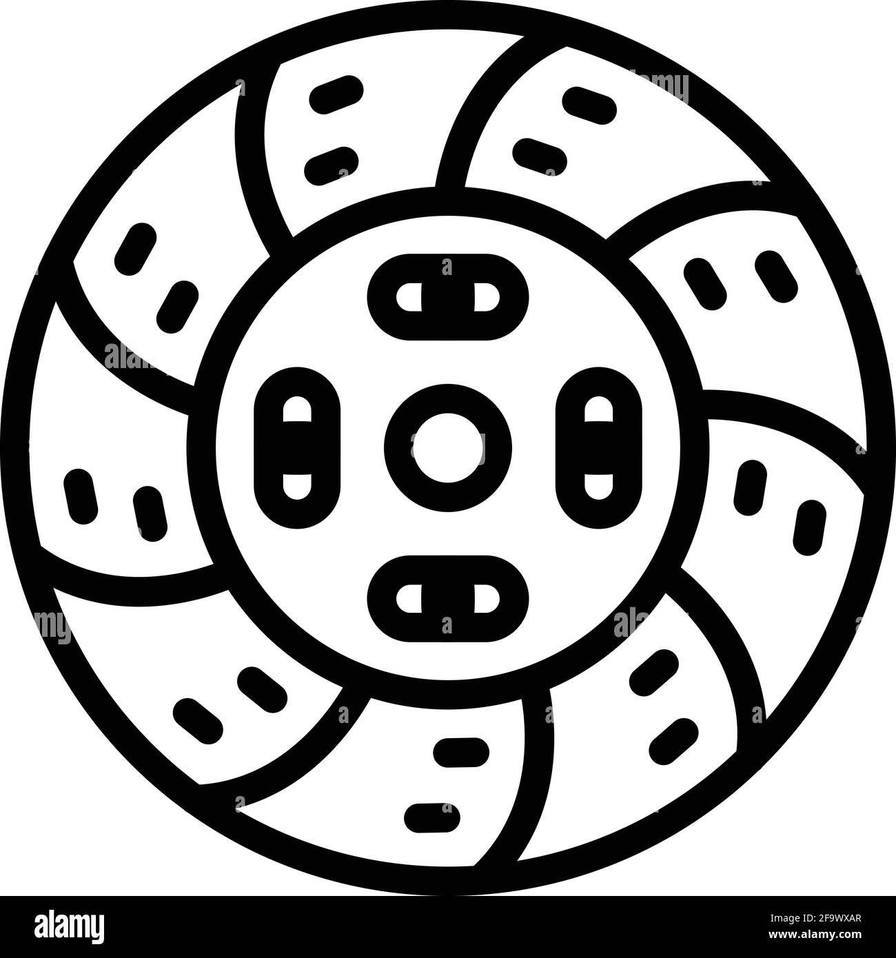 Automotive clutch icon. Outline Automotive clutch vector icon for web ...