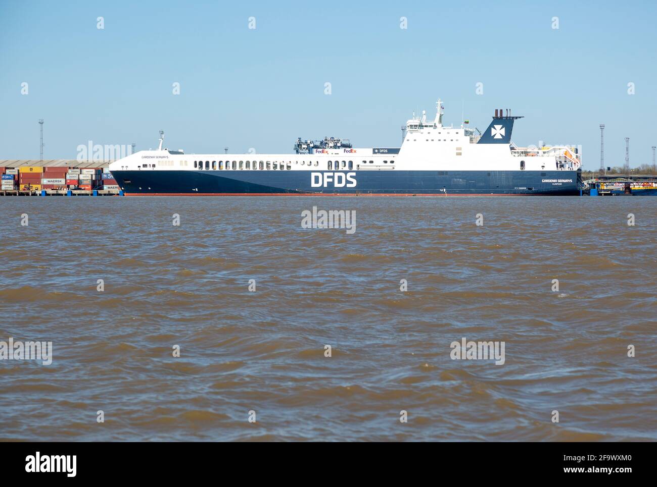 DFDS Gardenia Seaways freight Ro-Ro cargo ferry, Port of Felixstowe ...