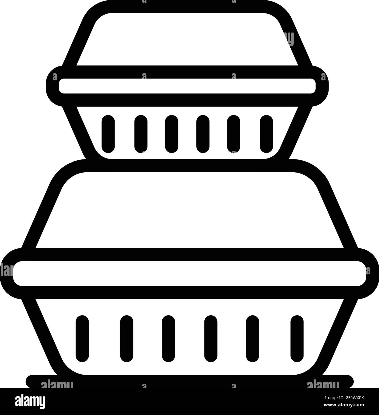 Lunch boxes icon. Outline Lunch boxes vector icon for web design ...