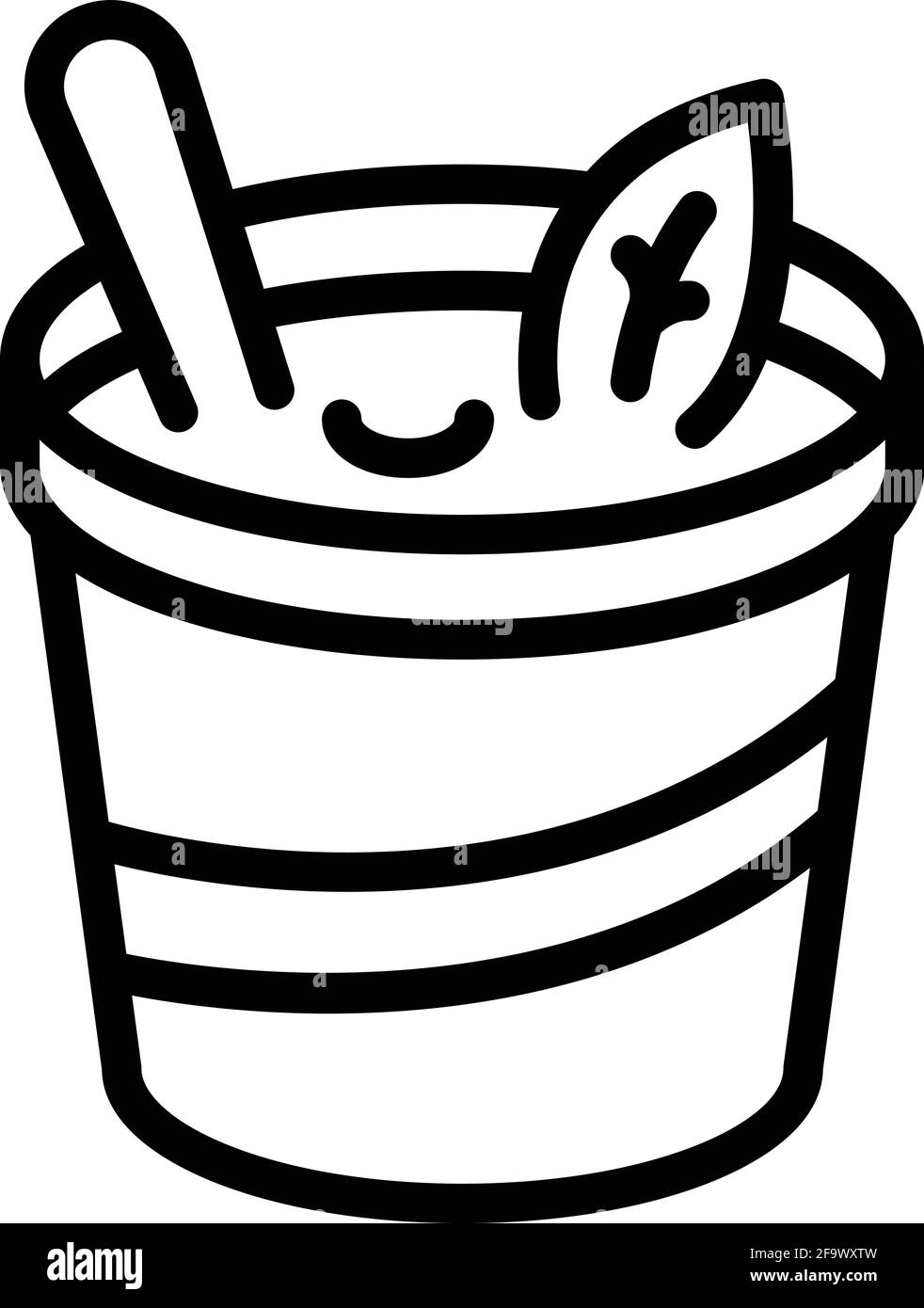 Hot food container icon. Outline Hot food container vector icon for web ...