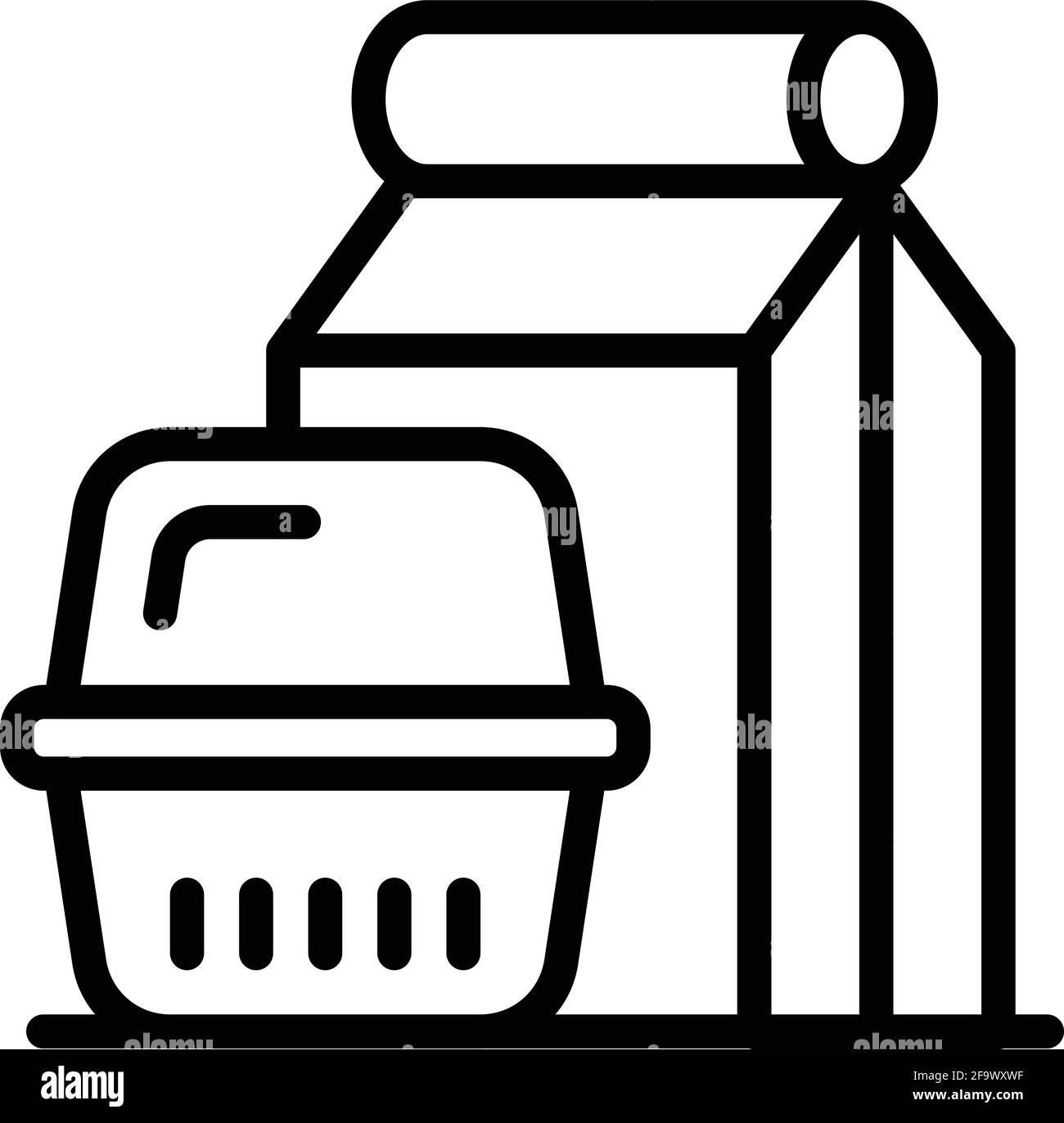 Takeout meal icon. Outline Takeout meal vector icon for web design ...