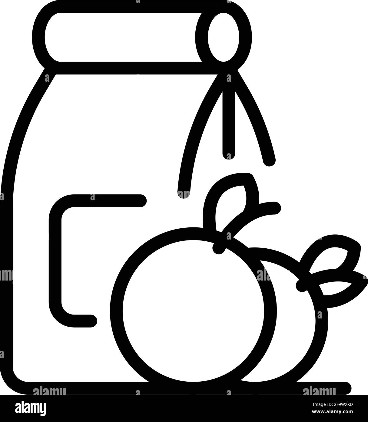 Bio food pack icon. Outline Bio food pack vector icon for web design ...