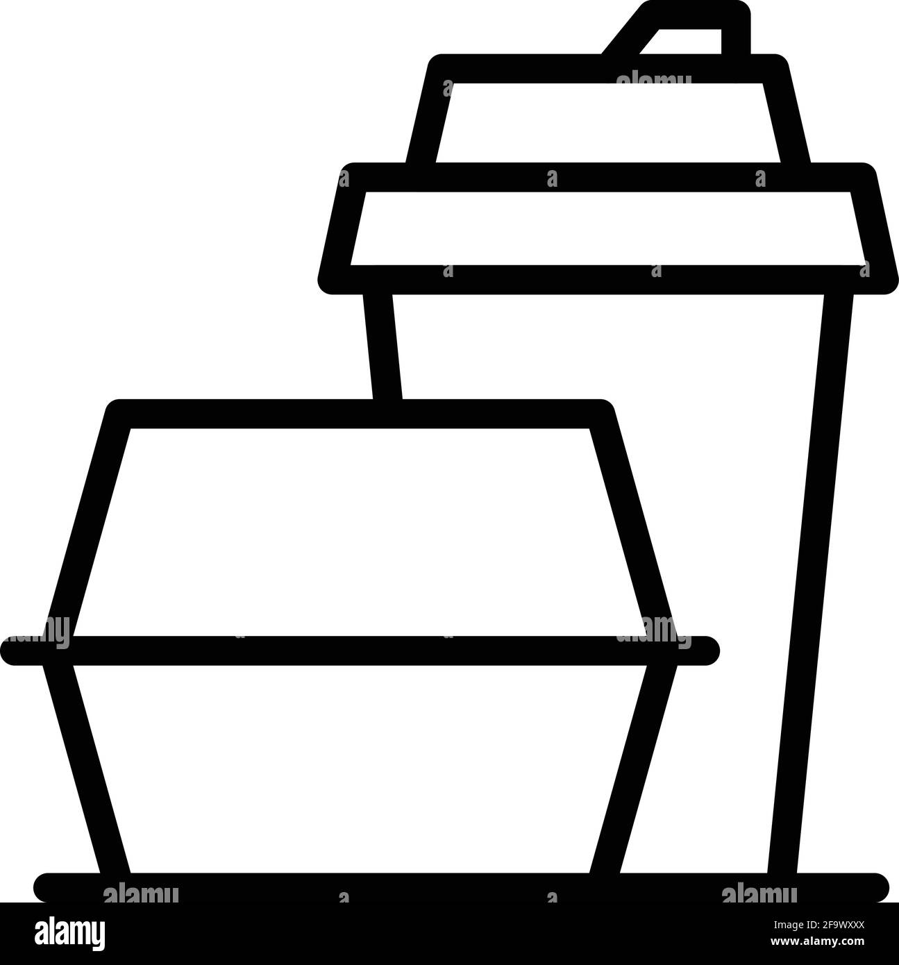 Lunch to go icon. Outline Lunch to go vector icon for web design ...