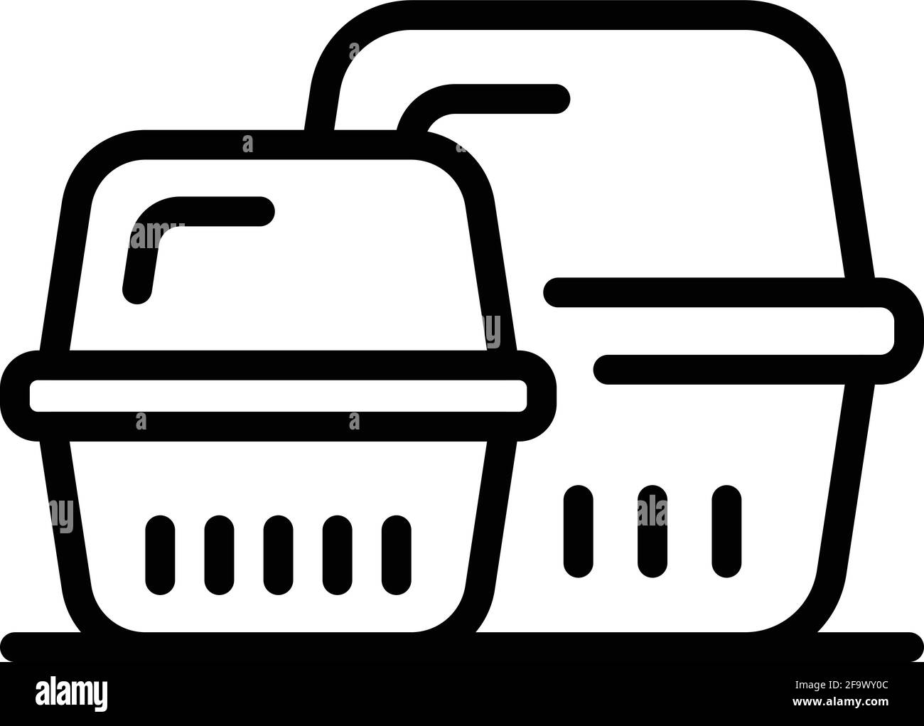 Takeout containers icon. Outline Takeout containers vector icon for web ...