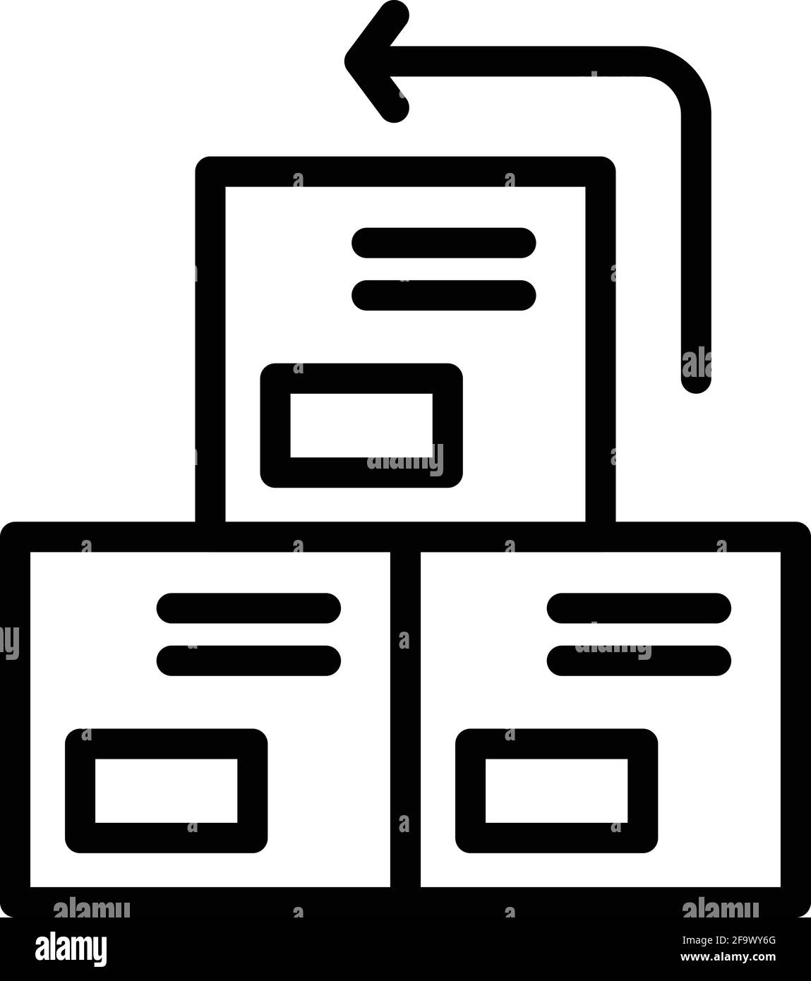 Return boxes icon. Outline Return boxes vector icon for web design ...