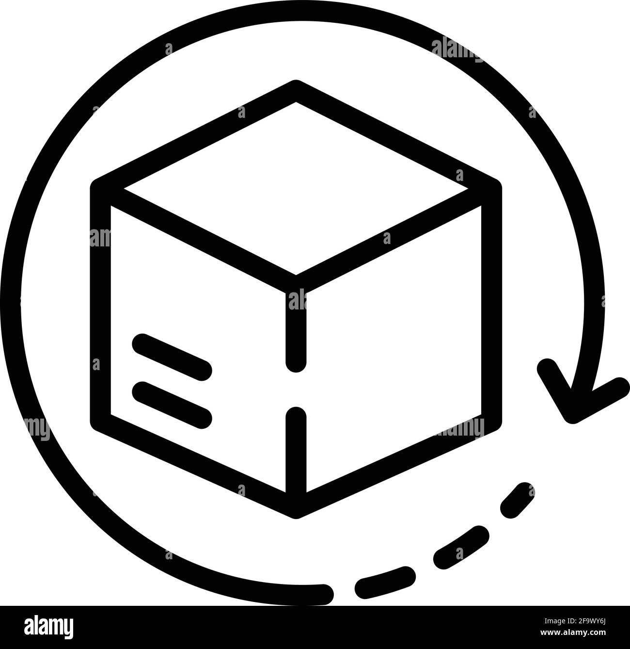 Replace box icon. Outline Replace box vector icon for web design ...