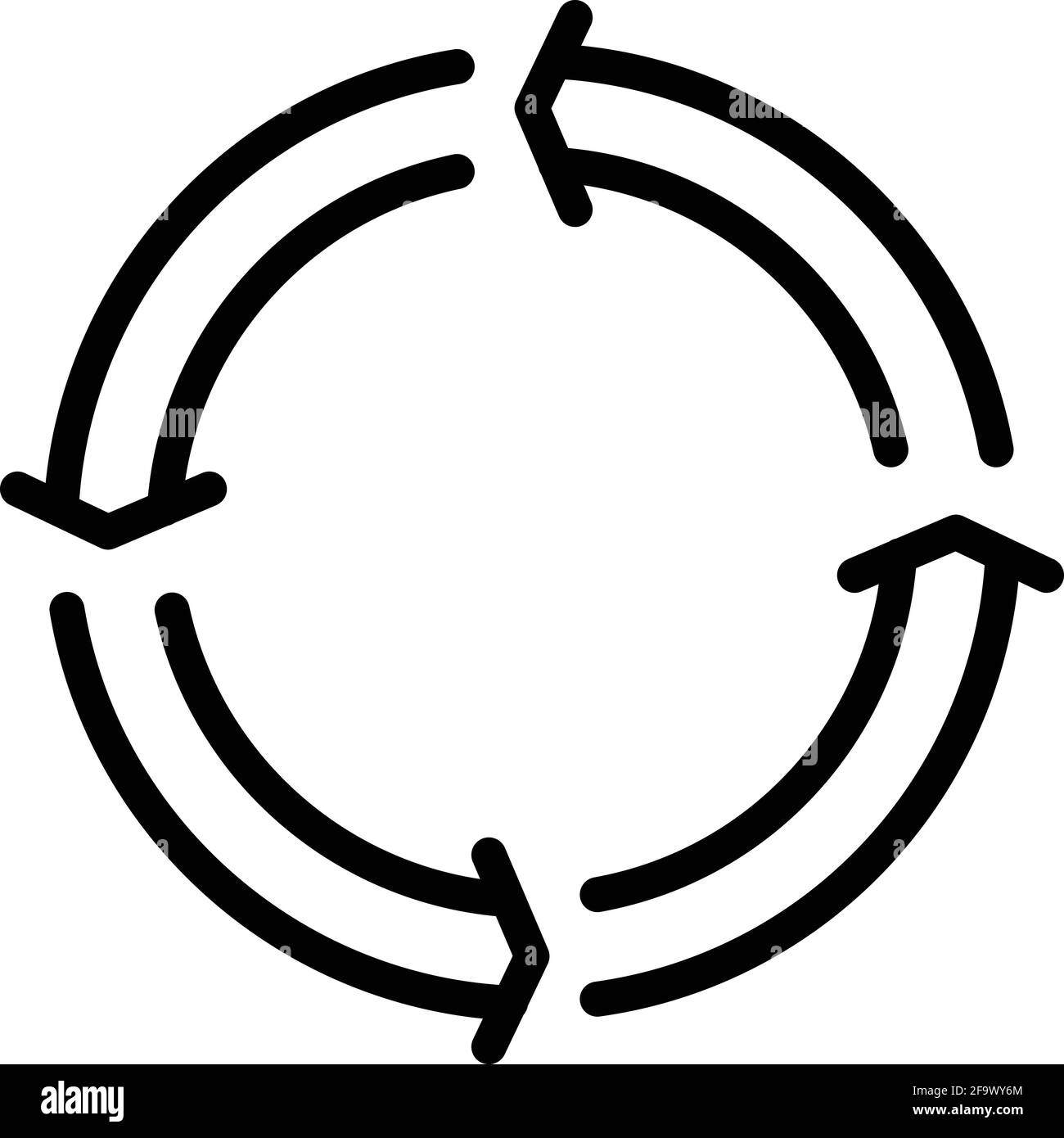 Arrows return icon. Outline Arrows return vector icon for web design ...