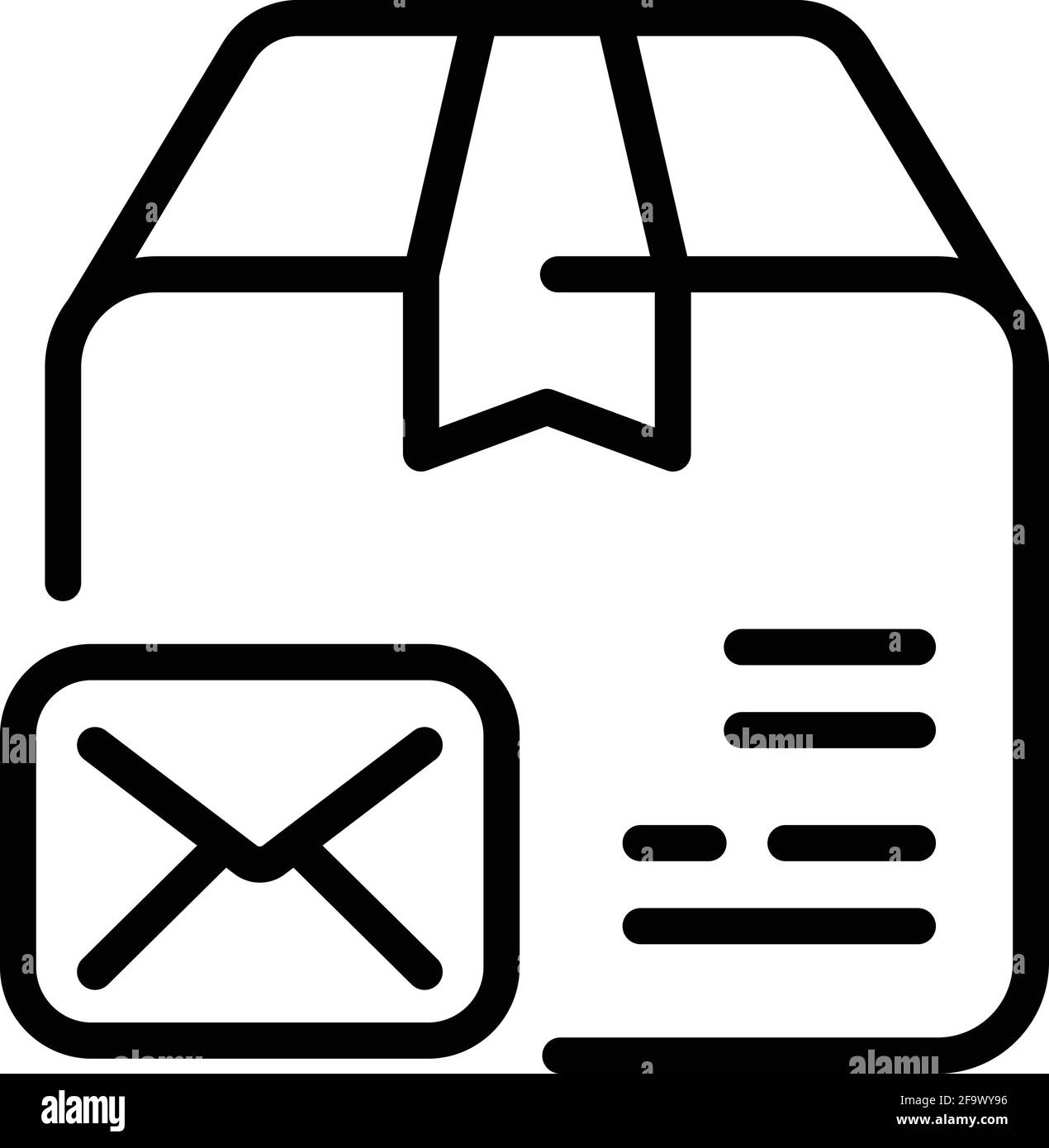 Envelope parcel icon. Outline Envelope parcel vector icon for web ...