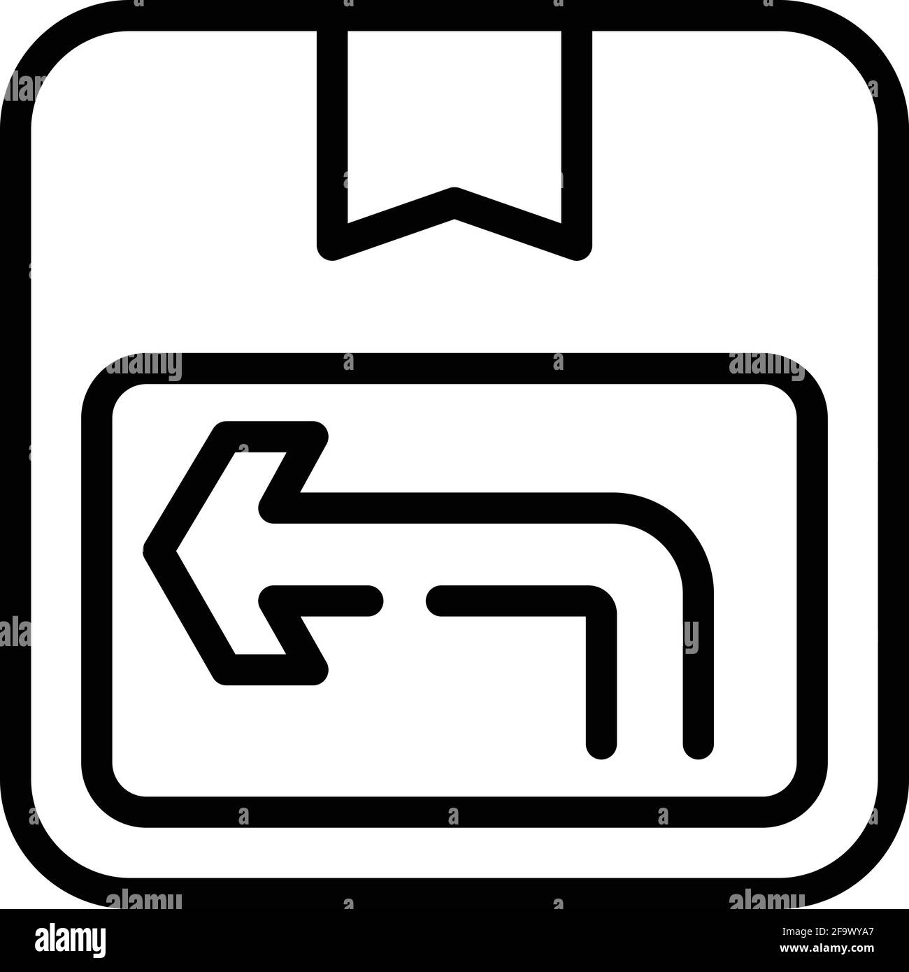 Return option icon. Outline Return option vector icon for web design ...