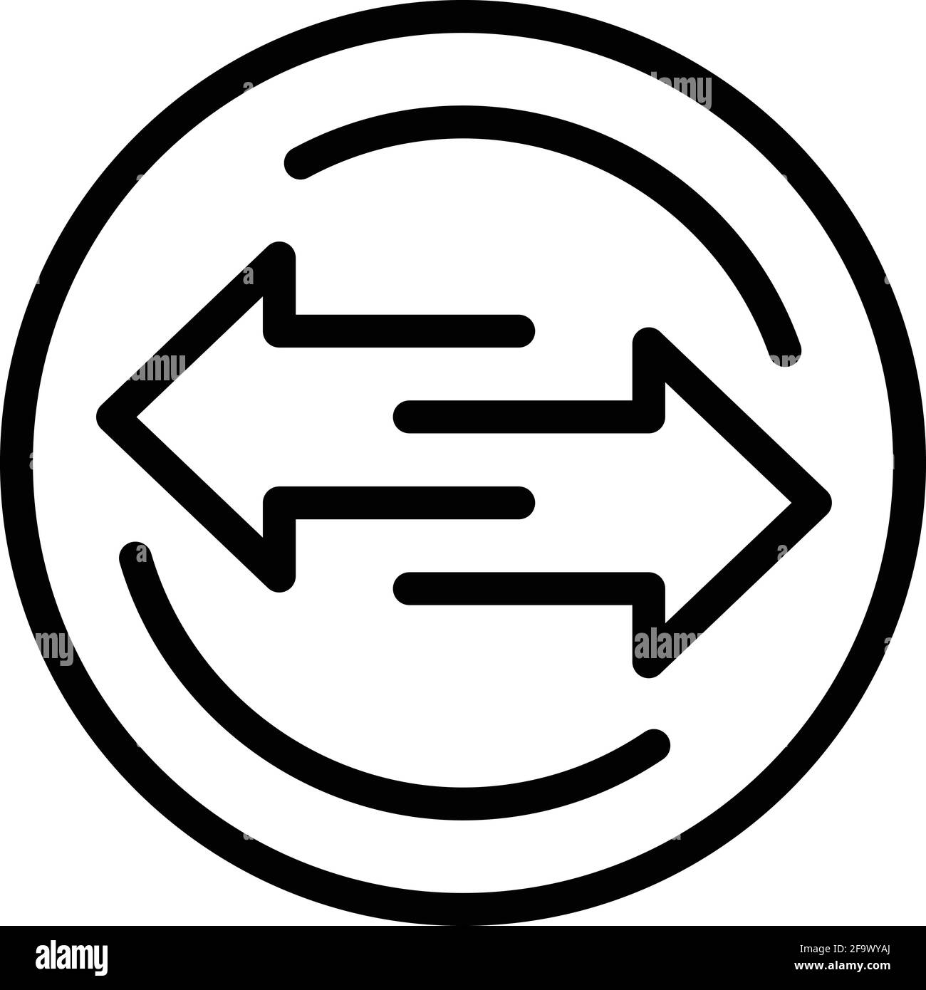 Exchange process icon. Outline Exchange process vector icon for web ...