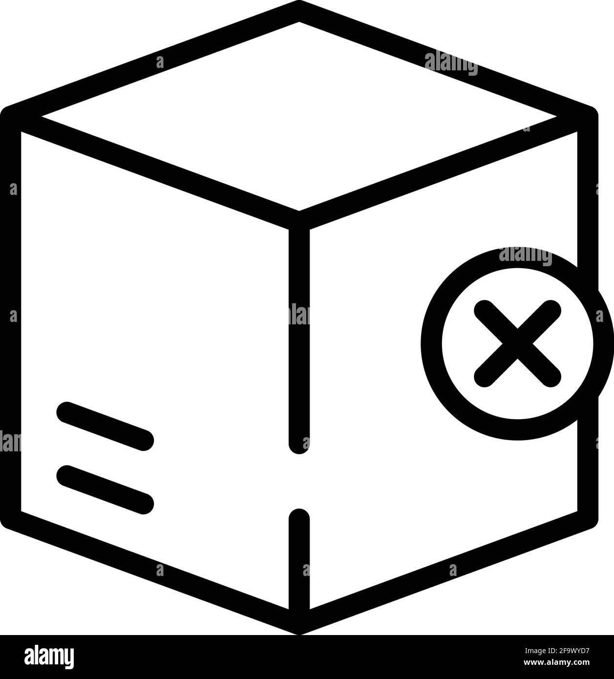 Closed parcel icon. Outline Closed parcel vector icon for web design ...