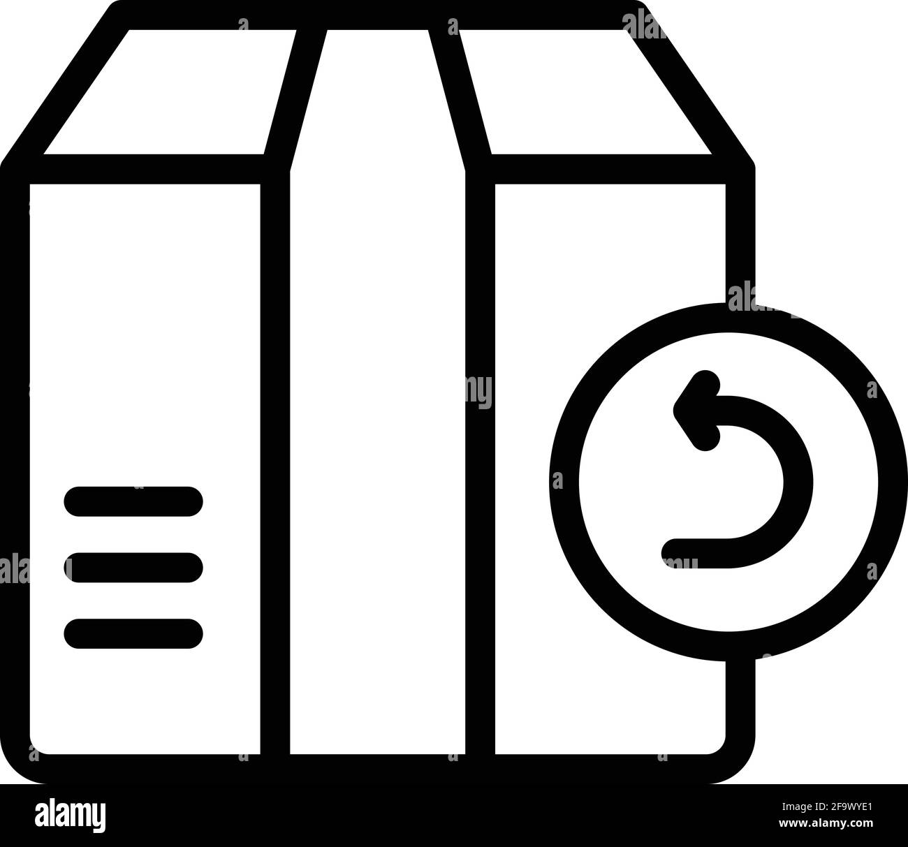 Return cargo box icon. Outline Return cargo box vector icon for web ...