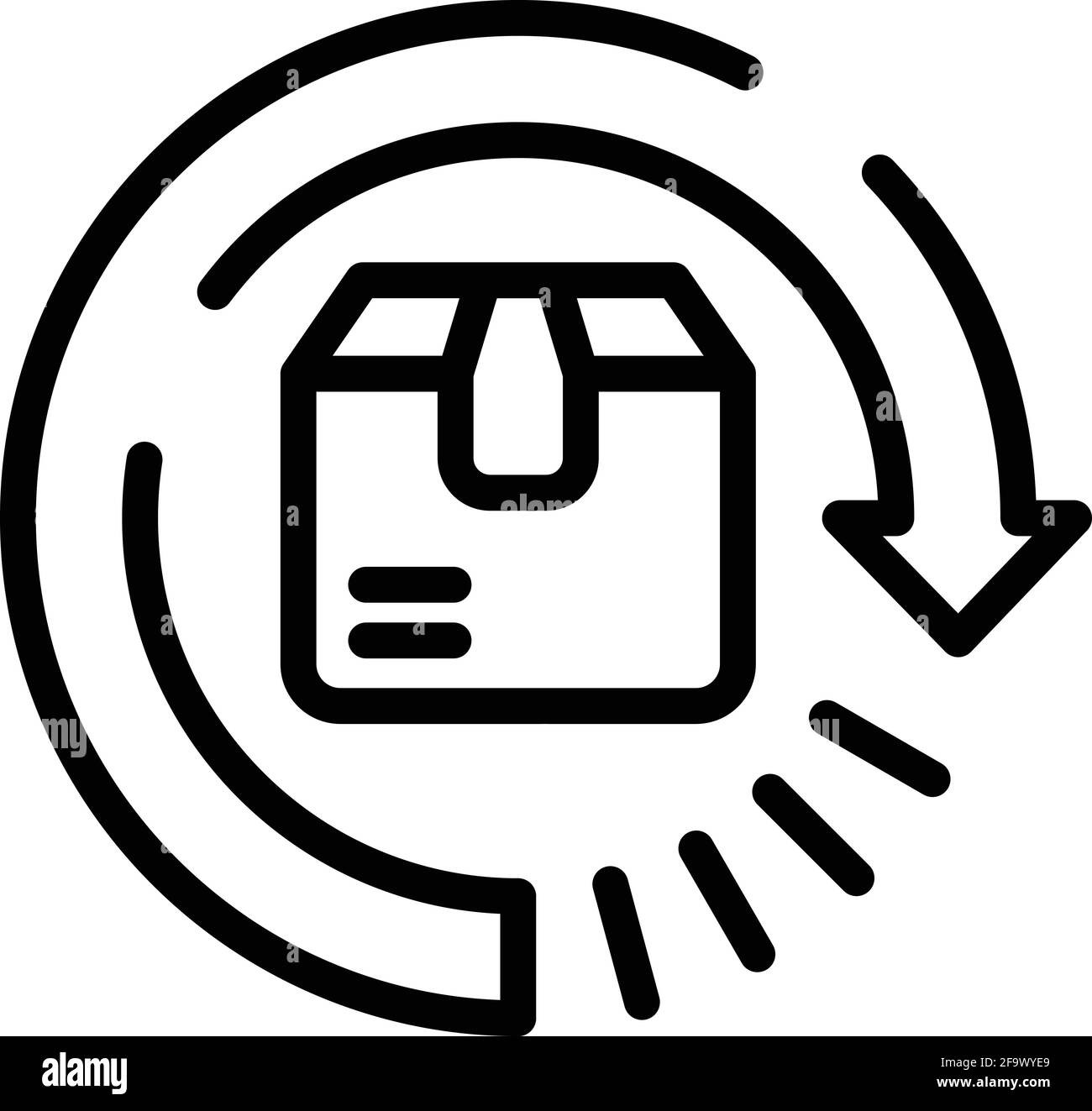 Tracking parcel icon. Outline Tracking parcel vector icon for web ...