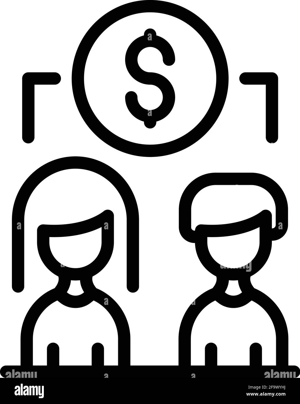 Consumers icon. Outline Consumers vector icon for web design isolated ...