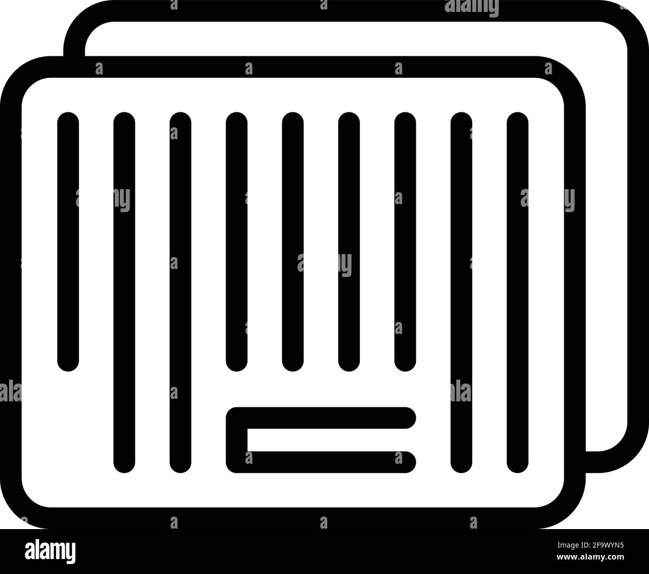 Shopping barcode icon. Outline Shopping barcode vector icon for web ...