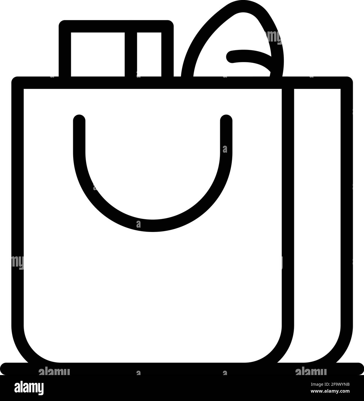 Shopping bag icon. Outline Shopping bag vector icon for web design ...